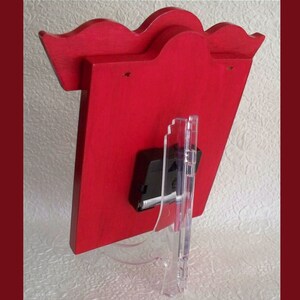 Red Wall or Table Clock With Bonus Stand - Etsy