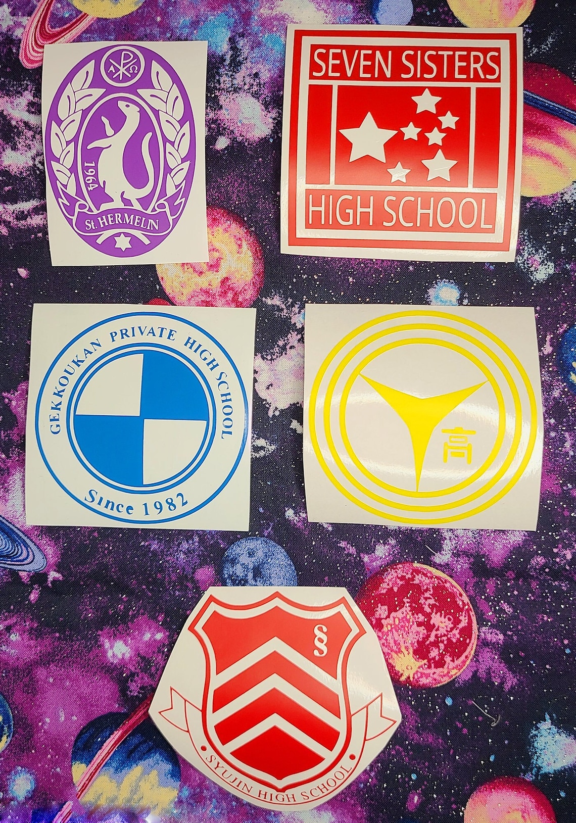 Persona 1 2 3 4 & 5 School Emblems Vinyl Decal Stickers | Etsy