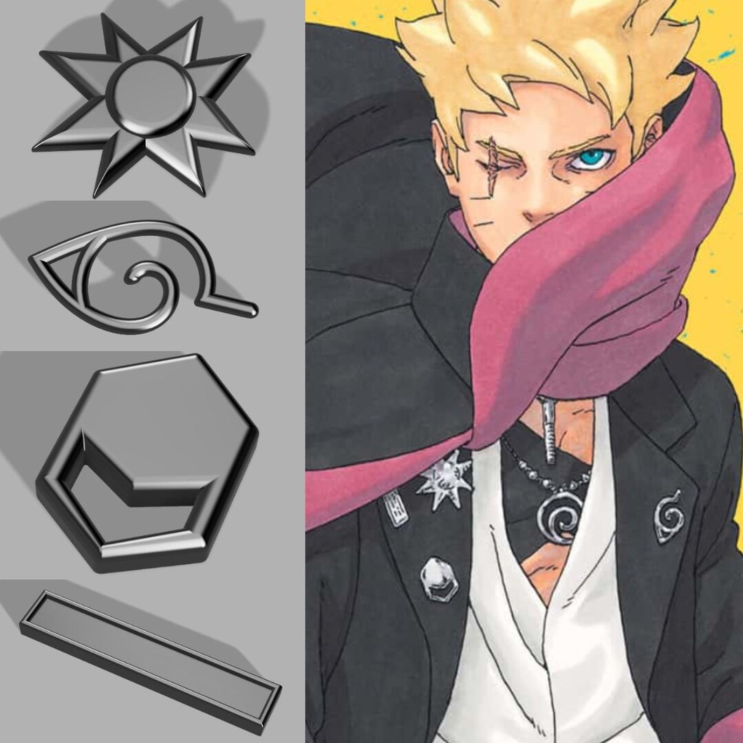 Boruto Uzumaki Two Blue Vortex Pins 3D STL File - Etsy Canada
