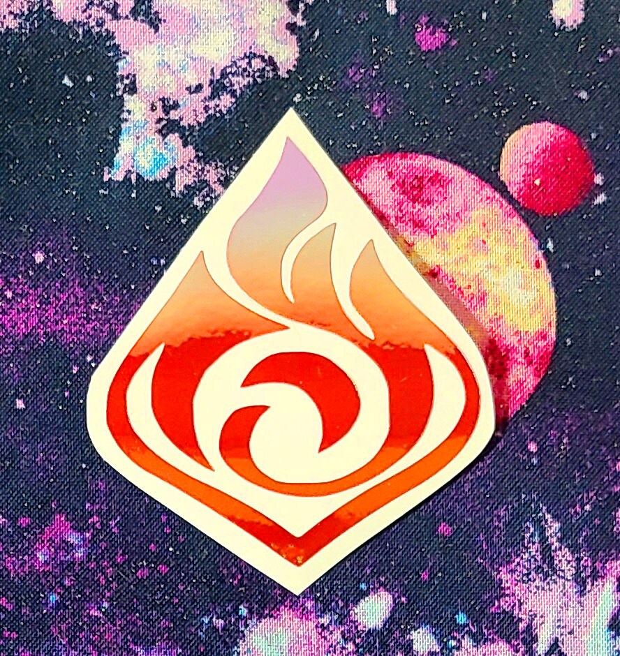 Genshin Impact Elements Vinyl Stickers | Etsy