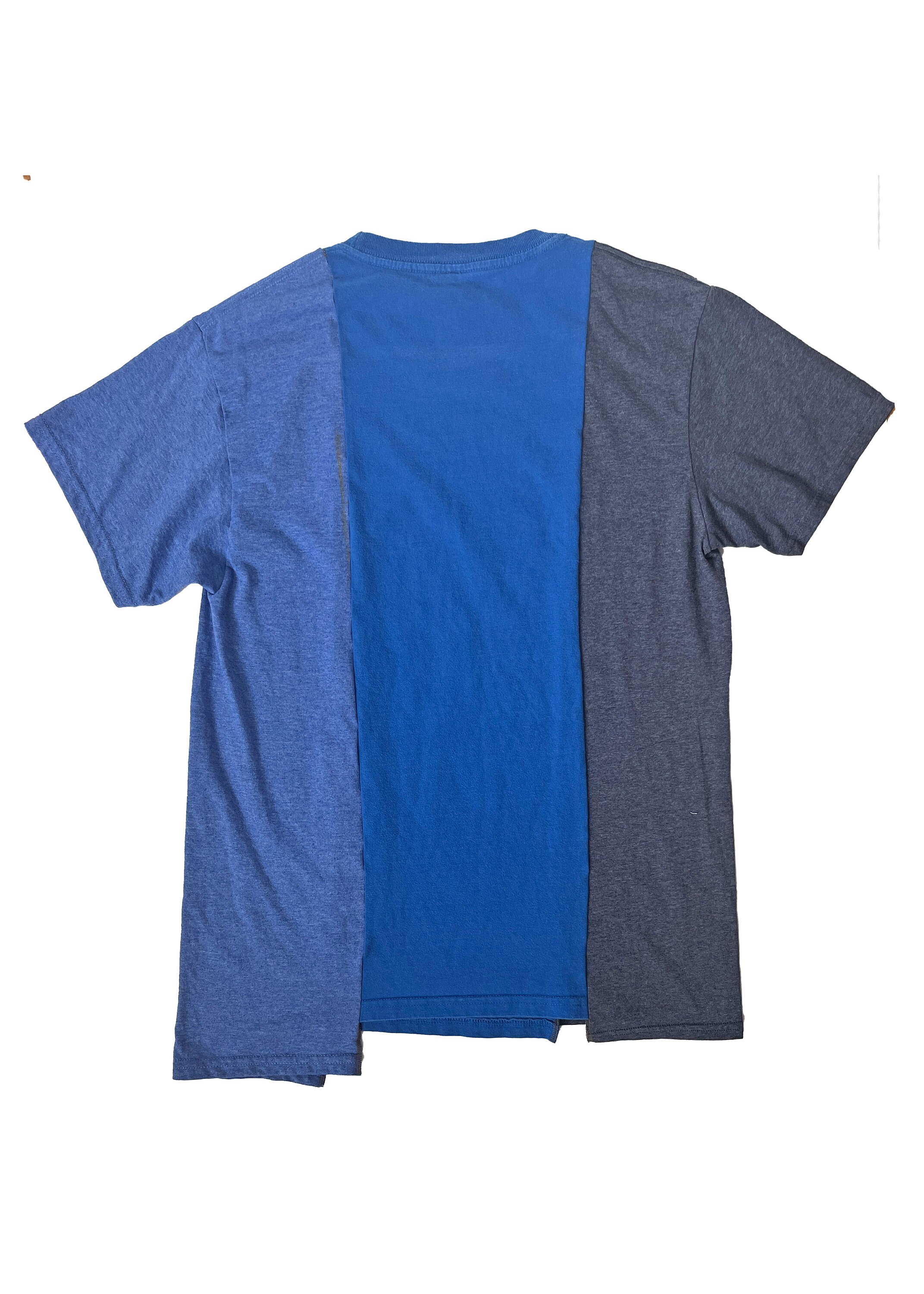One-of-a-kind Blue Handmade T-shirt | Upcycled Reworked Reconstructed ...