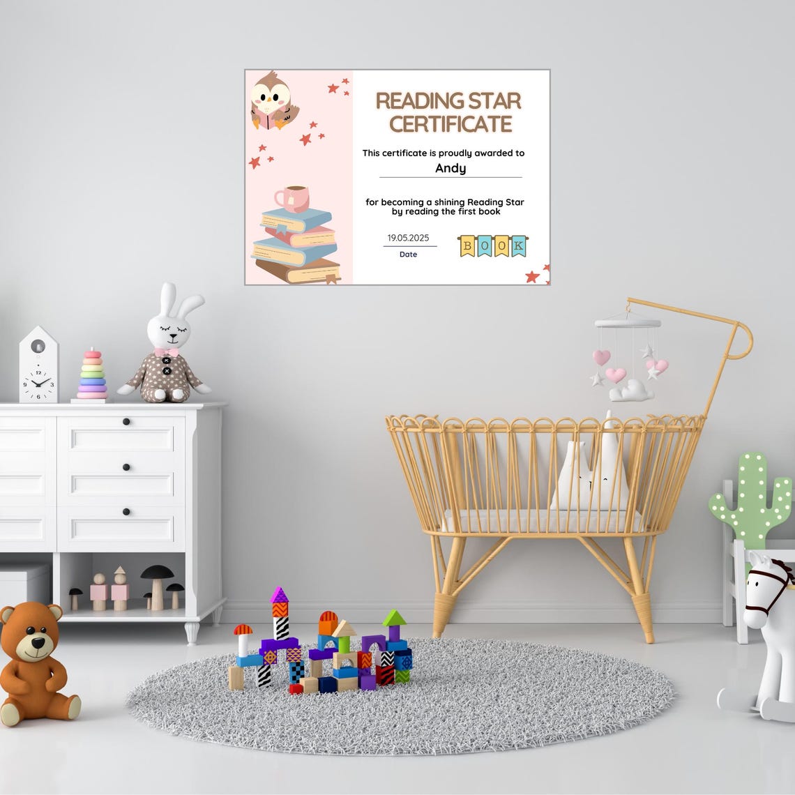 Reading Star Certificate | Printable Award for Kids | Digital Download ...