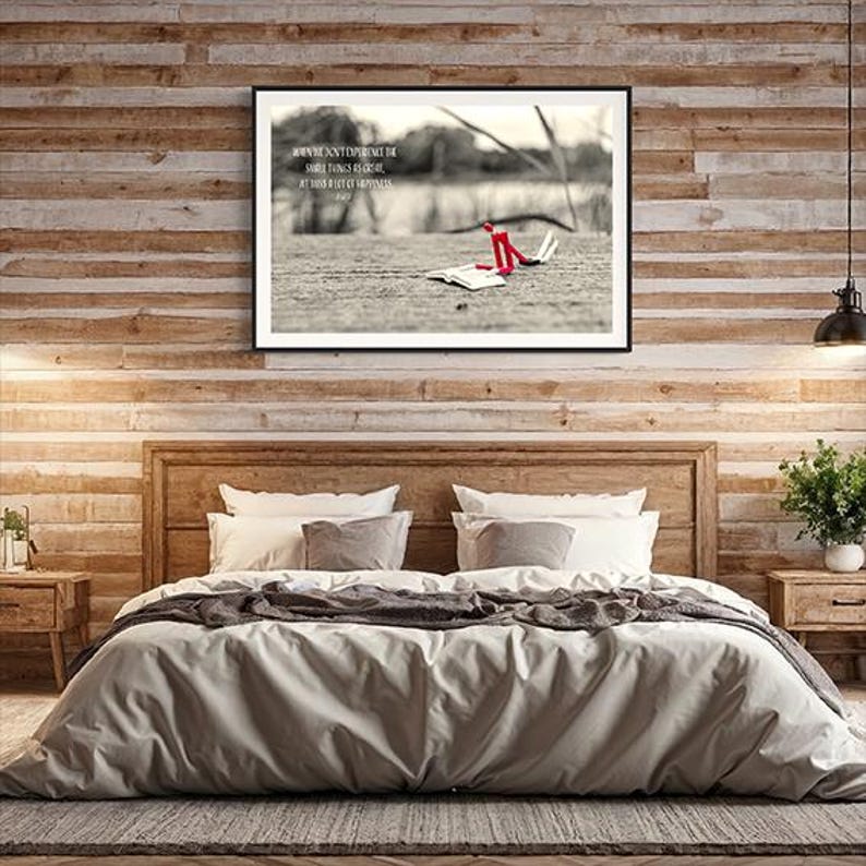 Printable Matchstick Art – Mindfulness Quote Wall Decor, Reading Figure ...