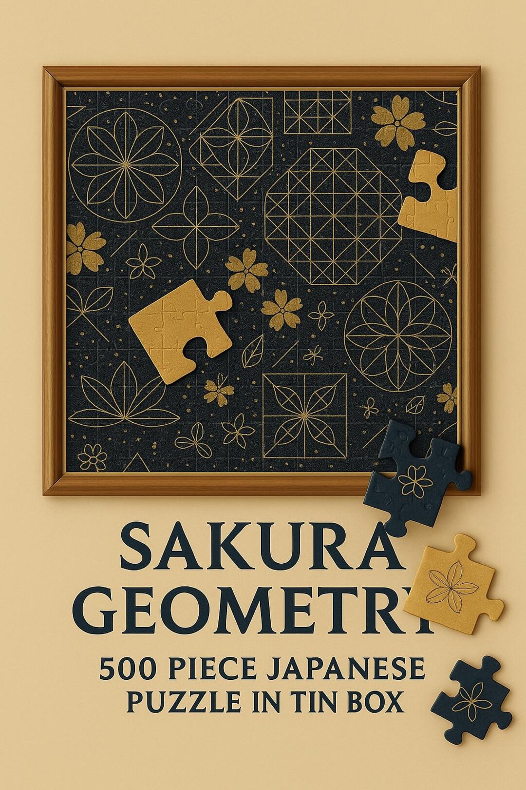 Sakura Geometry - 500 Piece Japanese Puzzle in Tin Box - Etsy