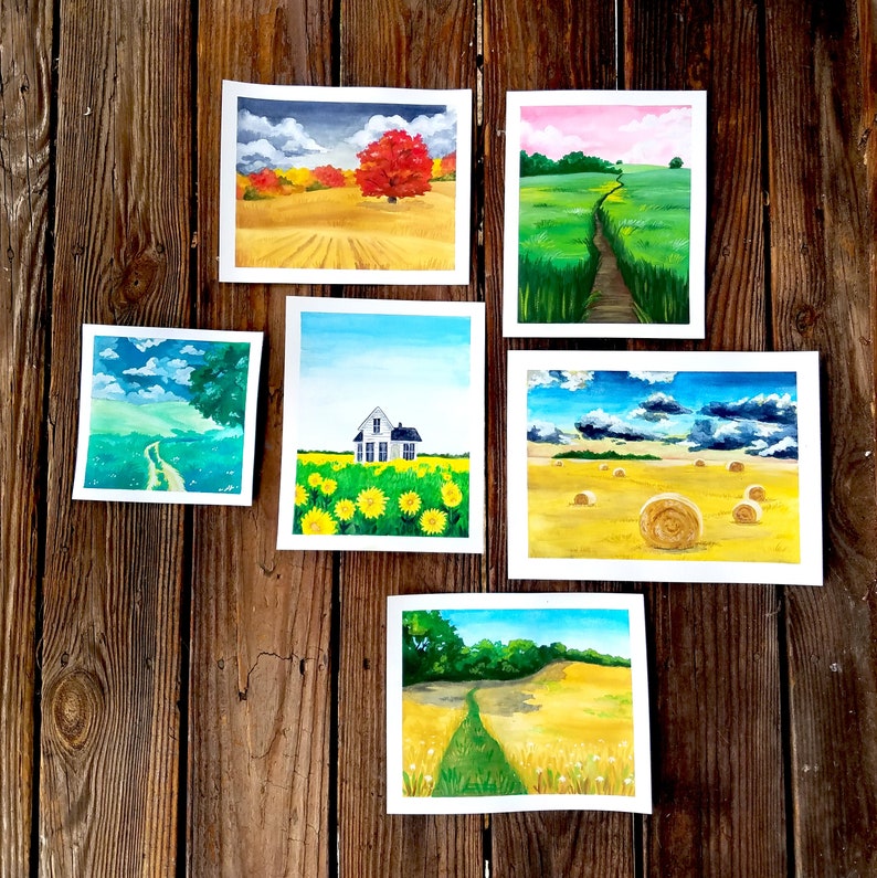 Hay Bale Art Print - Hay Field Print, Hay Field Art, Farmhouse Art ...