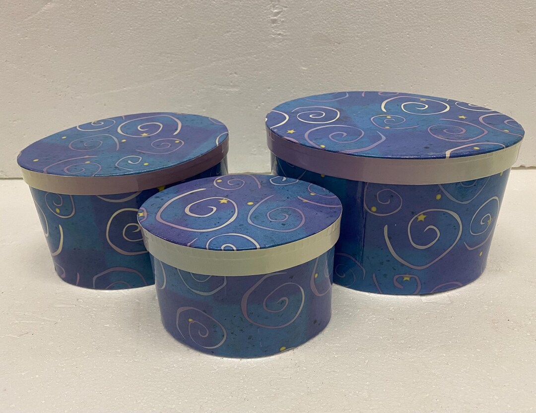 Blue Oval Nesting Boxes - Etsy