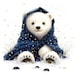 Polar Bear Cub Clipart, Star Cape, Christmas Mood (digital Download ...