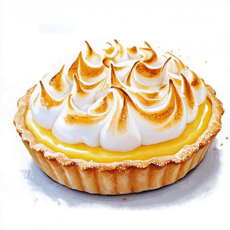 10 of Lemon Meringue Pie Clipart, Citron, Fancy French Pastry ...