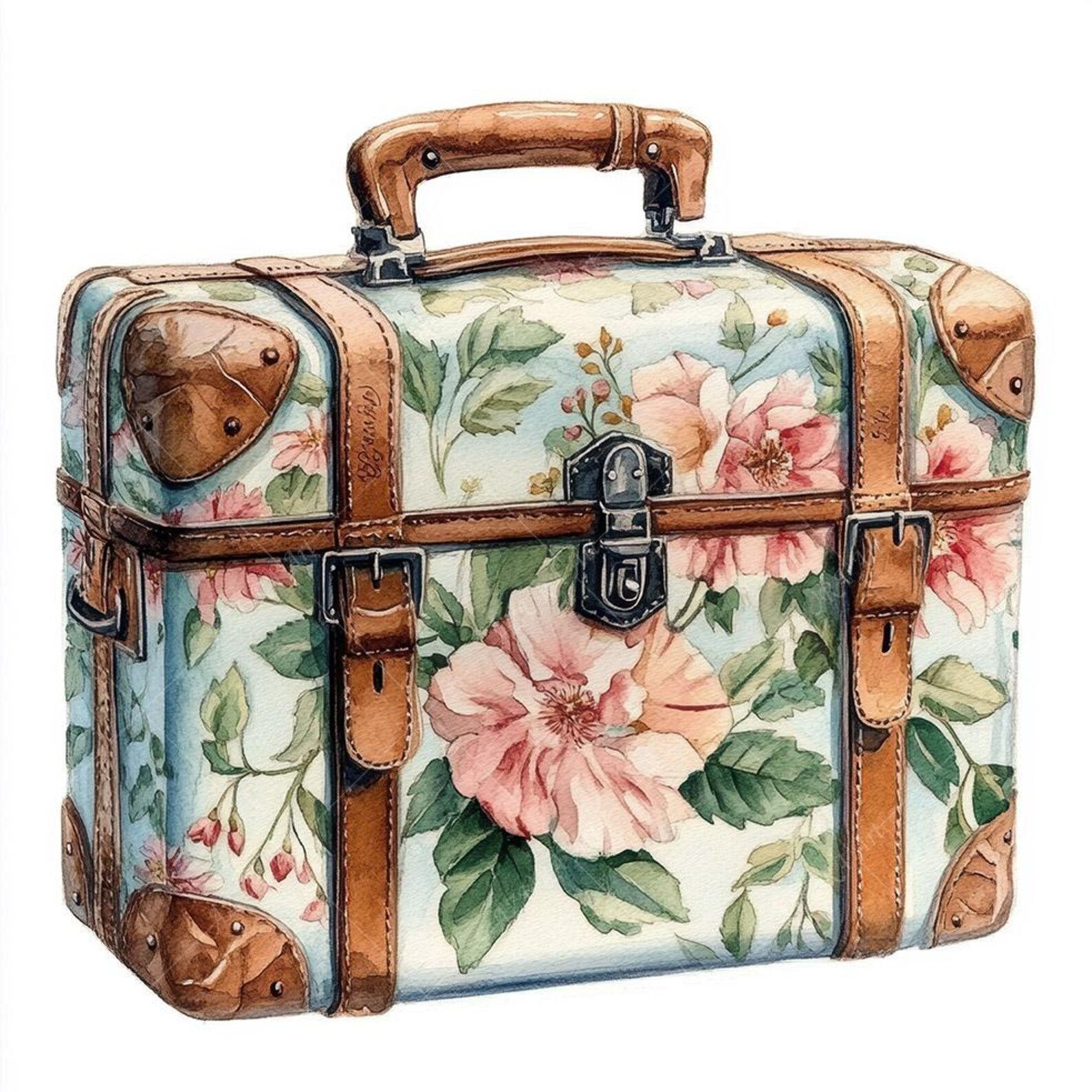 10 Floral Trunk Clipart, Chest Art, Printable Clipart, High Quality ...