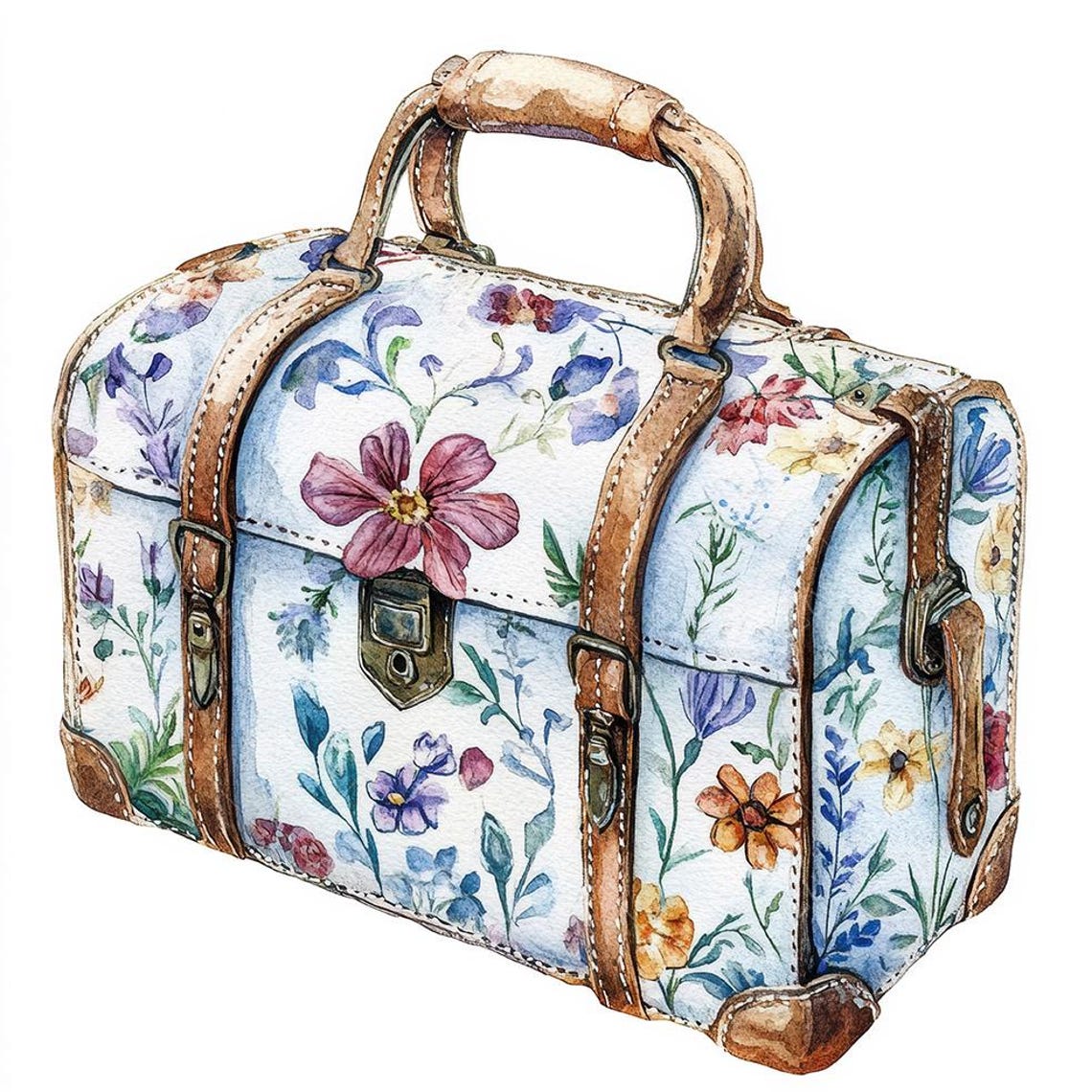 10 Floral Trunk Clipart, Chest Art, Printable Clipart, High Quality ...