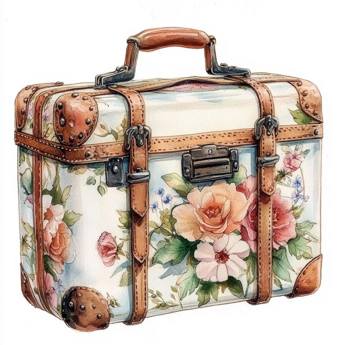 10 Floral Trunk Clipart, Chest Art, Printable Clipart, High Quality ...