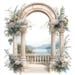 10 Balcony Arch With Columns Fantasy Clipart, Printable Clipart, High ...