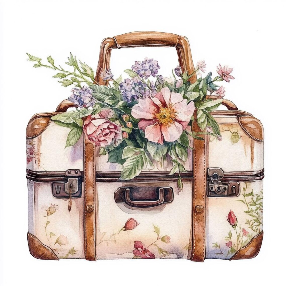 10 Floral Trunk Clipart, Chest Art, Printable Clipart, High Quality ...