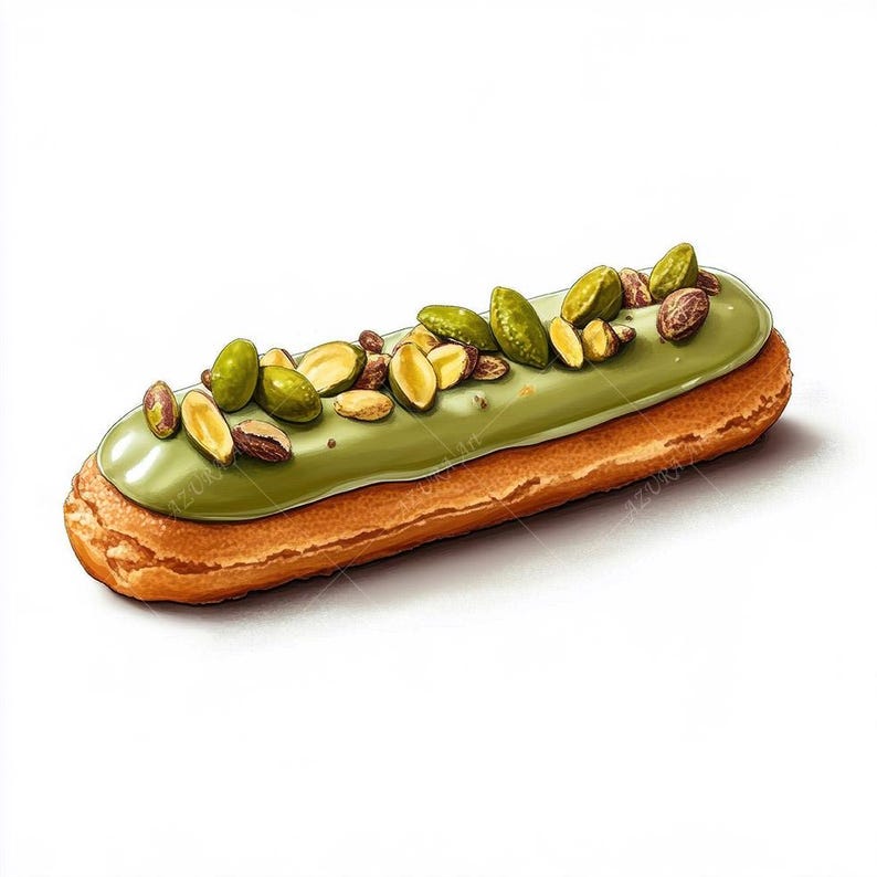 10 of Elegant Eclair Clipart, Fancy French Pastry, Printable Clipart ...
