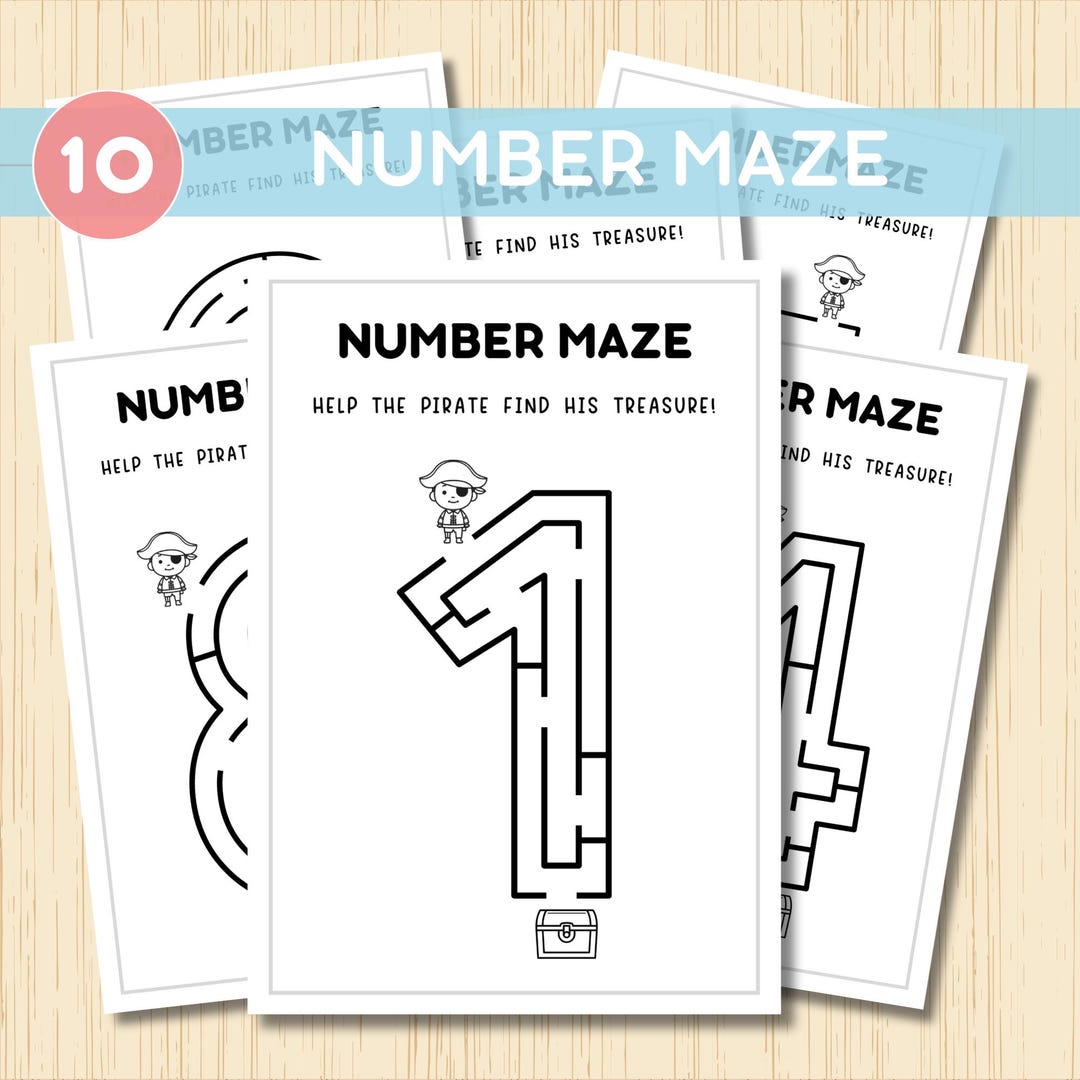 Numbers Maze Worksheet, 0-9 Number Maze Activity, Preschool ...