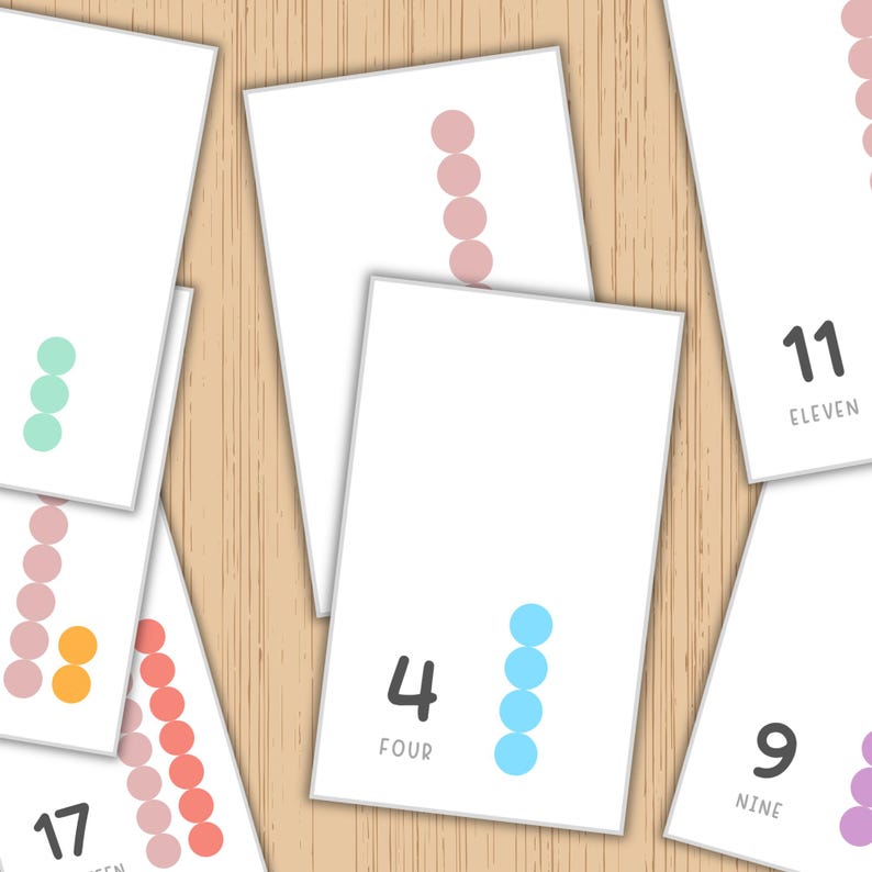 Count to Flash Cards , 1-20 Kids Flash Cards , Preschool, Kindergarten ...