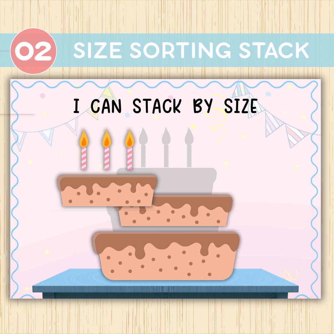 Size Sorting Stack Worksheets, Preschool Sorting Activity, Preschool ...