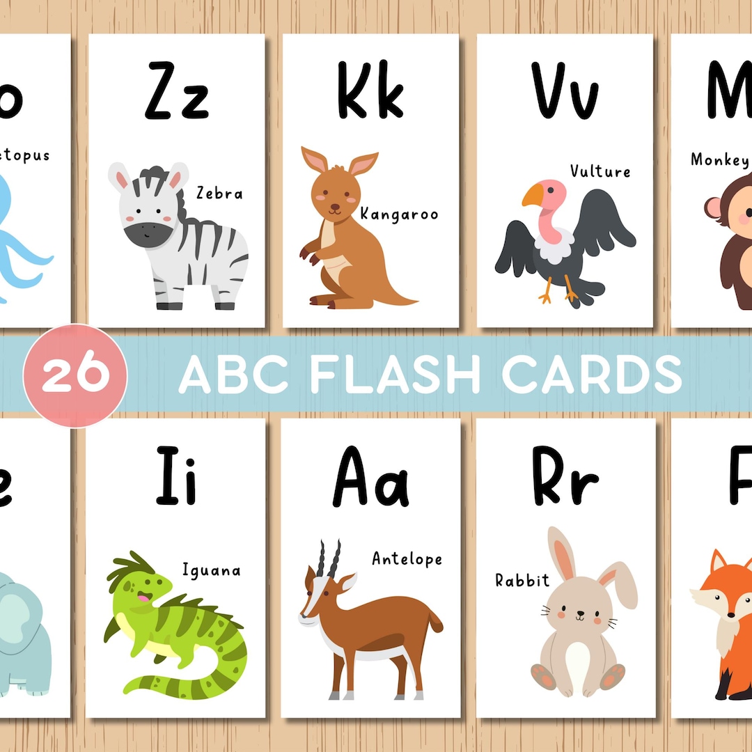 ABC Flash Cards , Alphabet Kids Flash Cards , Preschool, Kindergarten ...