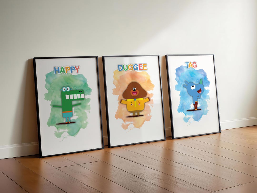 Hey Duggee Wall Art Set of 3 or Individual Character Prints - Etsy