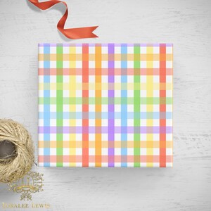 Gift Wrap . Rainbow Plaid by Loralee Lewis - Etsy