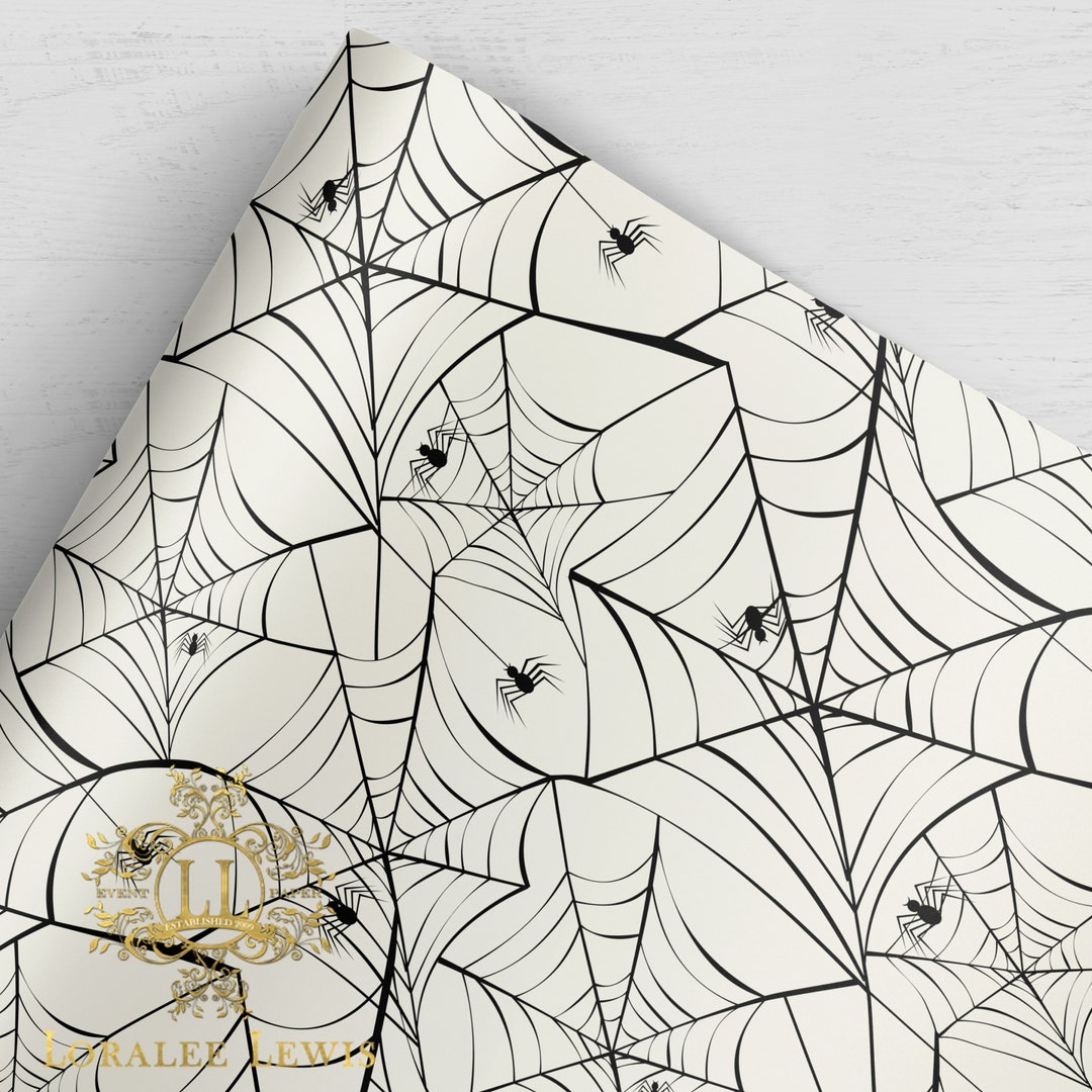 Gift Wrap . Spider Web Cream by Loralee Lewis - Etsy