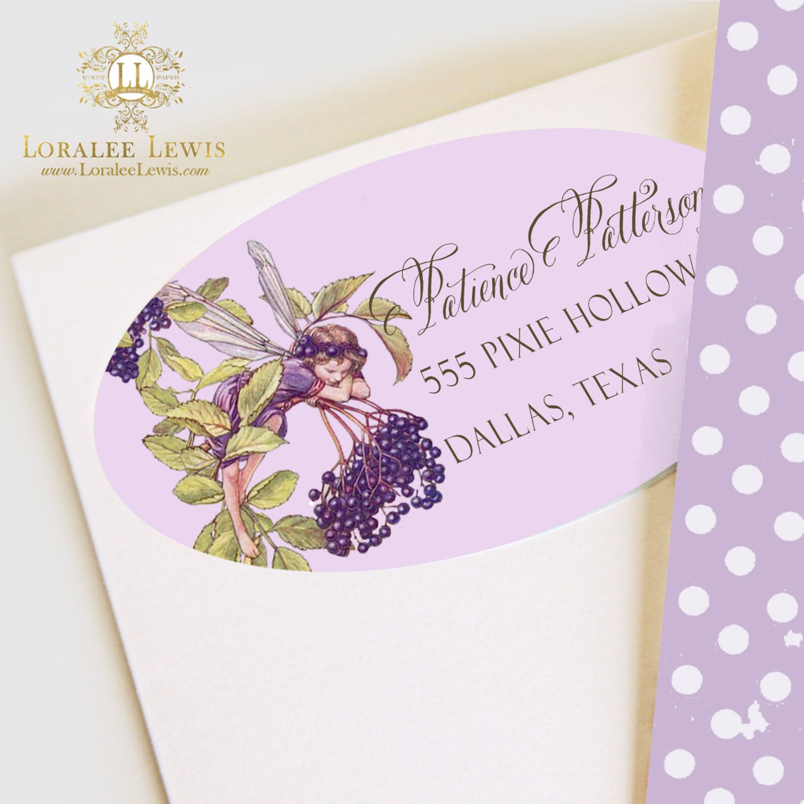 Address Labels (purple Fairy) . Pixie Fairy Collection by Loralee Lewis ...
