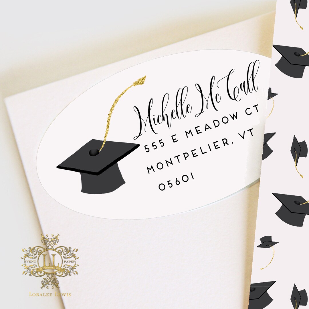 Graduation Address Labels (girl Version) . Graduation Collection by ...