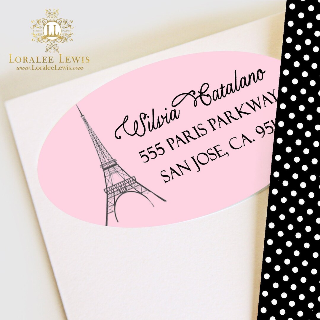 Address Labels. Paris Eiffel Tower . Paris Poodle Collection by Loralee ...