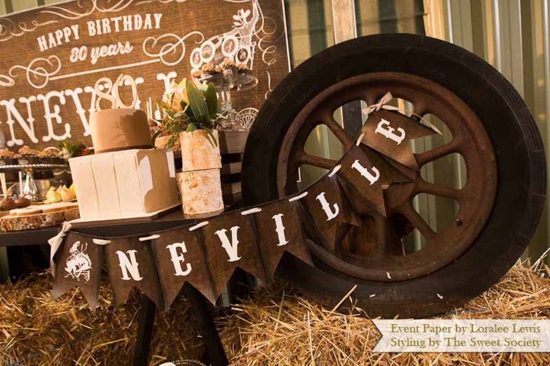 Double Pennant Banner . Western Collection by Loralee Lewis - Etsy