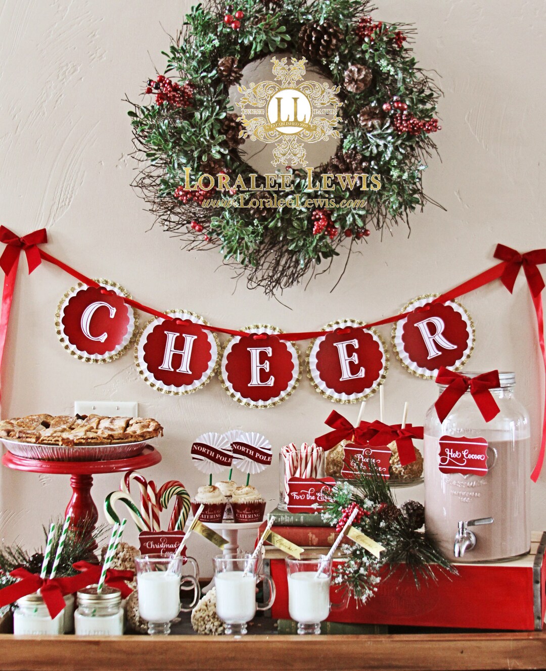 Rosette Banner . cheer . 12 Days of Christmas Collection by Loralee ...
