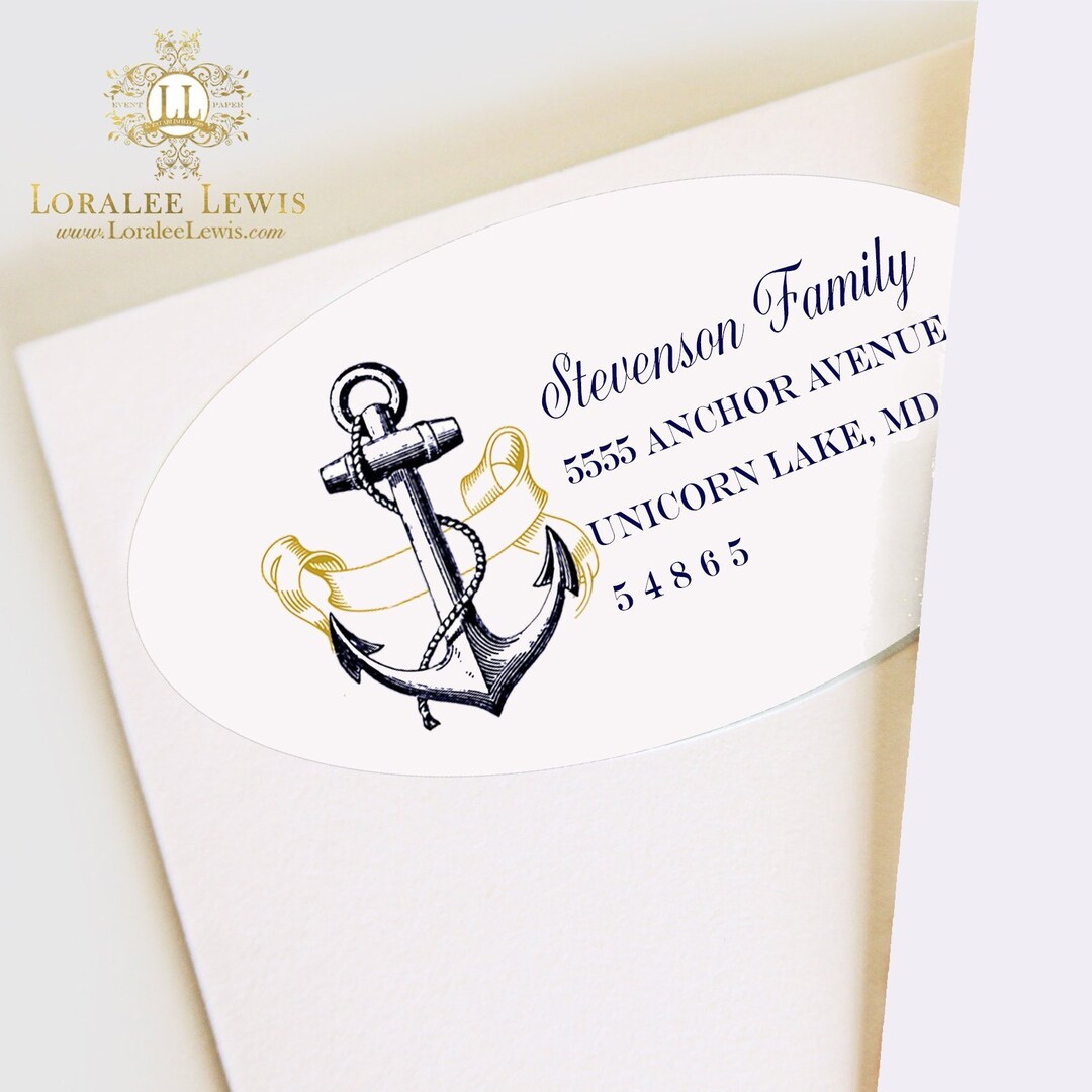 Address Labels . Anchors Aweigh Collection by Loralee Lewis - Etsy