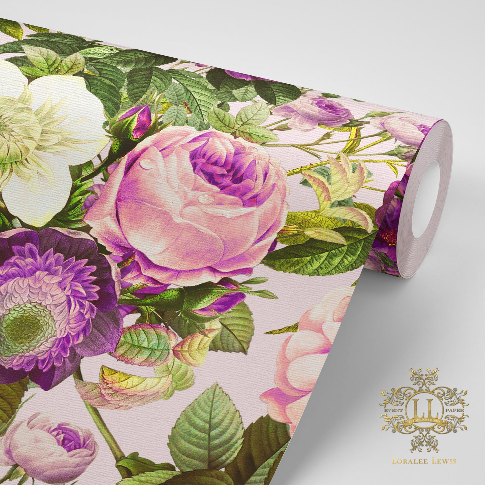 Georgianna Rose Wallpaper by Loralee Lewis - Etsy