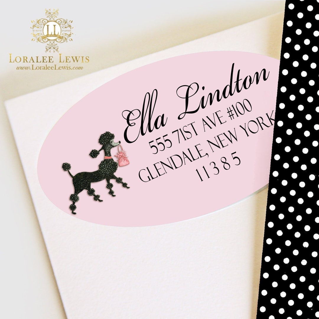Address Labels . Paris Poodle Collection by Loralee Lewis - Etsy