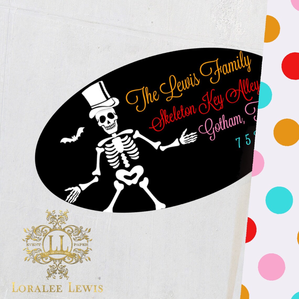 Address Labels . Dancing Skeleton Collection by Loralee Lewis - Etsy