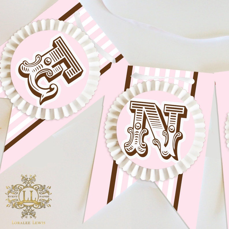 Double Pennant Banner . French Parlour (pink) Collection by Loralee ...