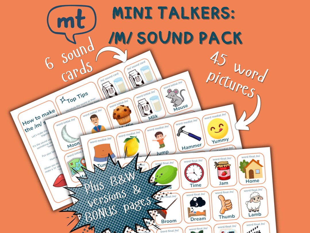 M Sound Speech Therapy Pack | Articulation Flashcards & Games | for ...