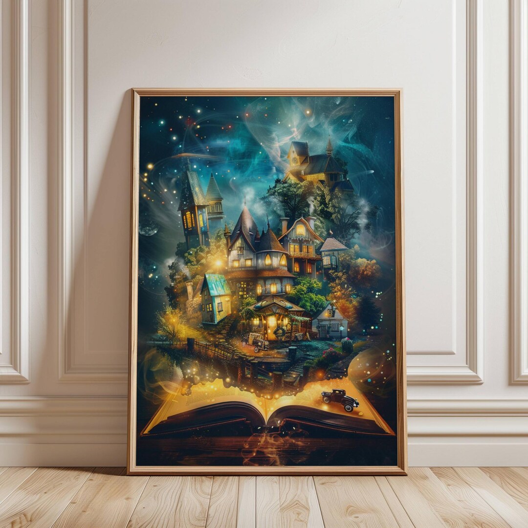 Magical Storybook Art Print – Surreal 4D Fantasy Watercolor ...