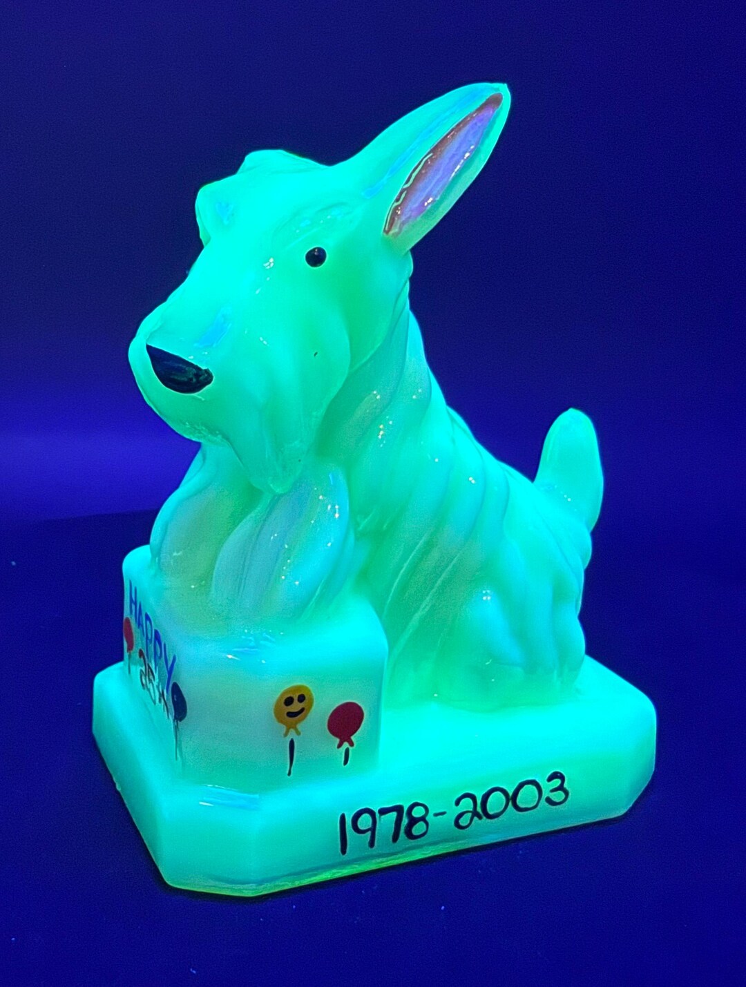 Boyd Art Glass Hand Painted JB Scottie Dog. Made for Boyd's 25th ...
