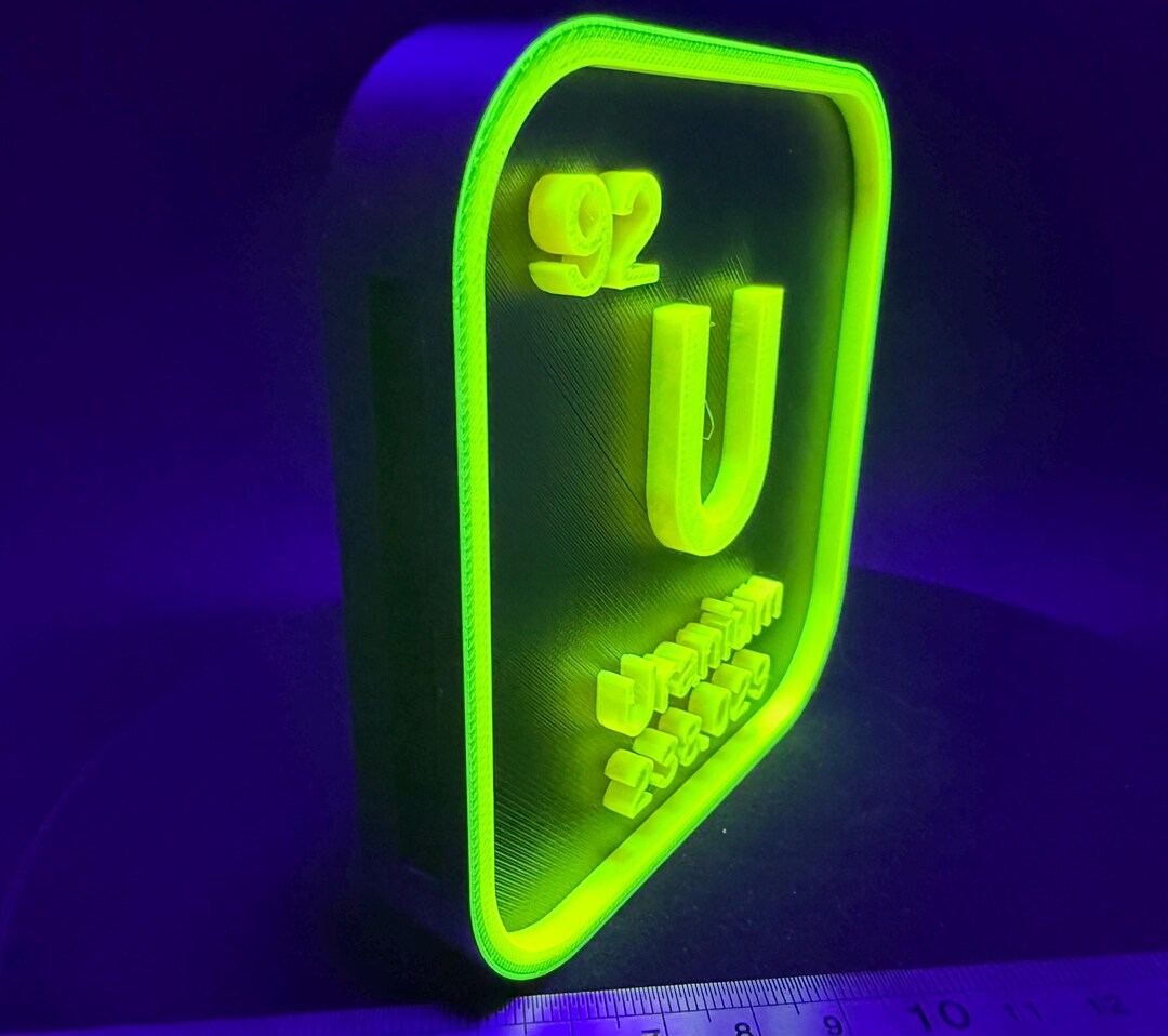 10cm UV Reactive U92(uranium) Element Tile - Etsy