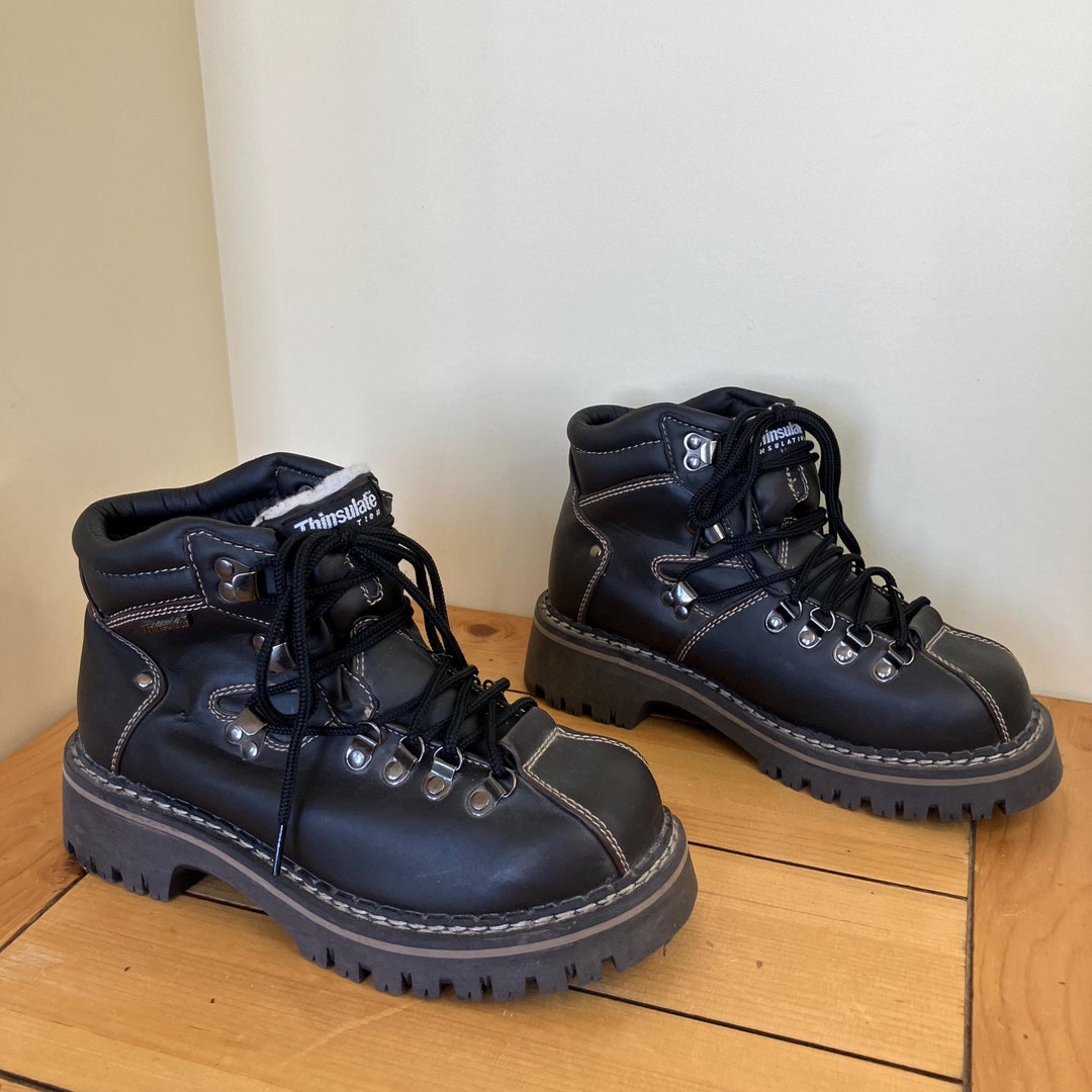 Weather Spirits Brown Chunky Lug Sole Winter Boots Thinsulate Lining ...