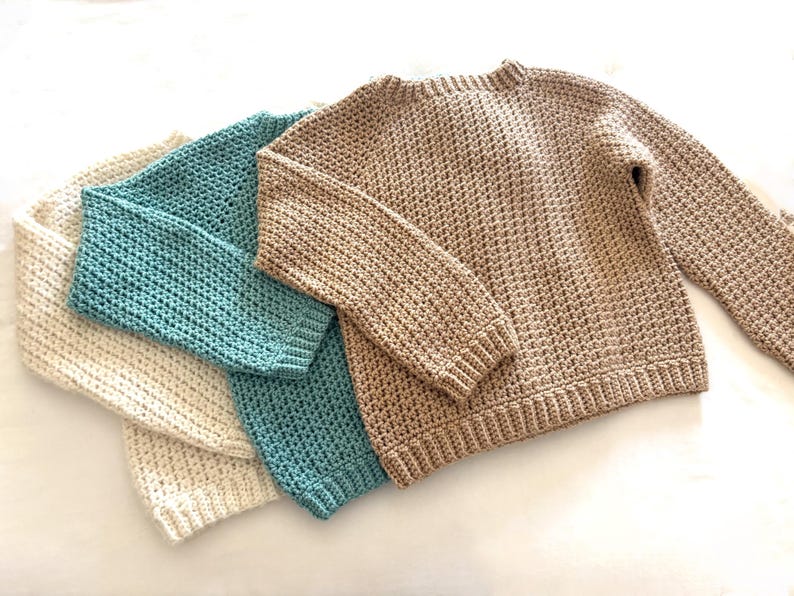 Cashtan Crochet Sweater Pattern, Top Down, Short & Long Sleeve ...