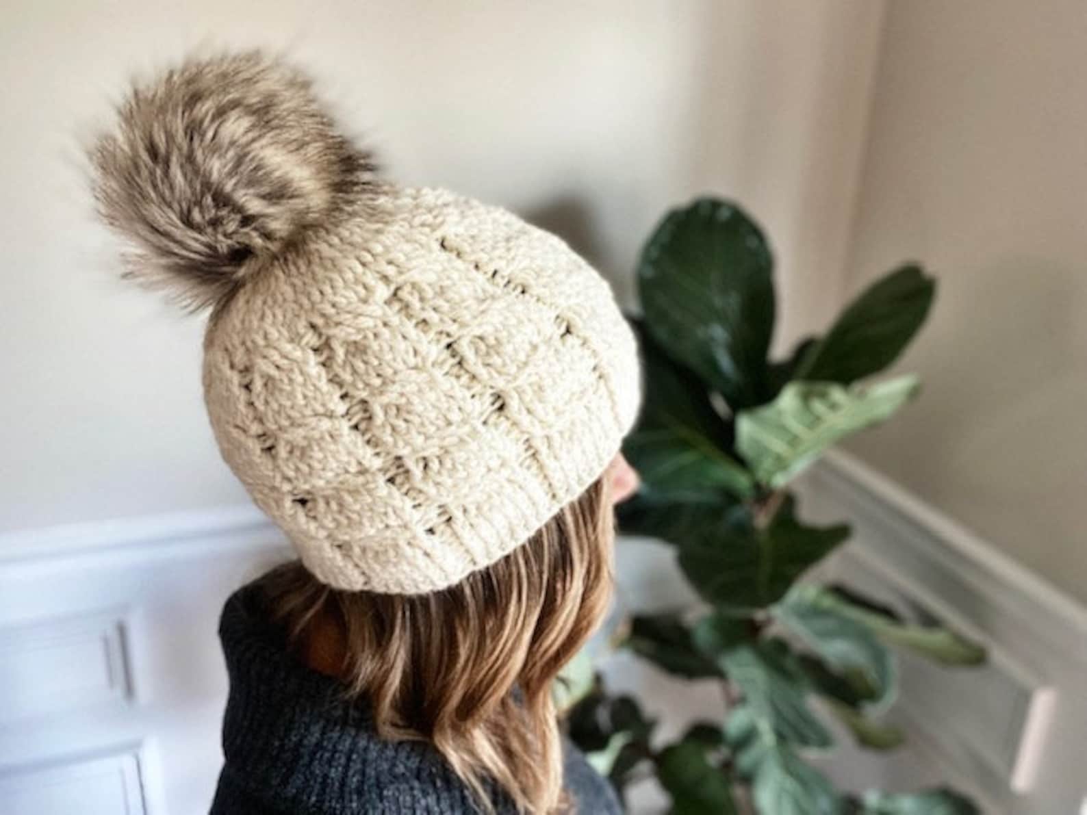 CROCHET PATTERN Top Down Pattern the Ember Cabled Beanie | Etsy