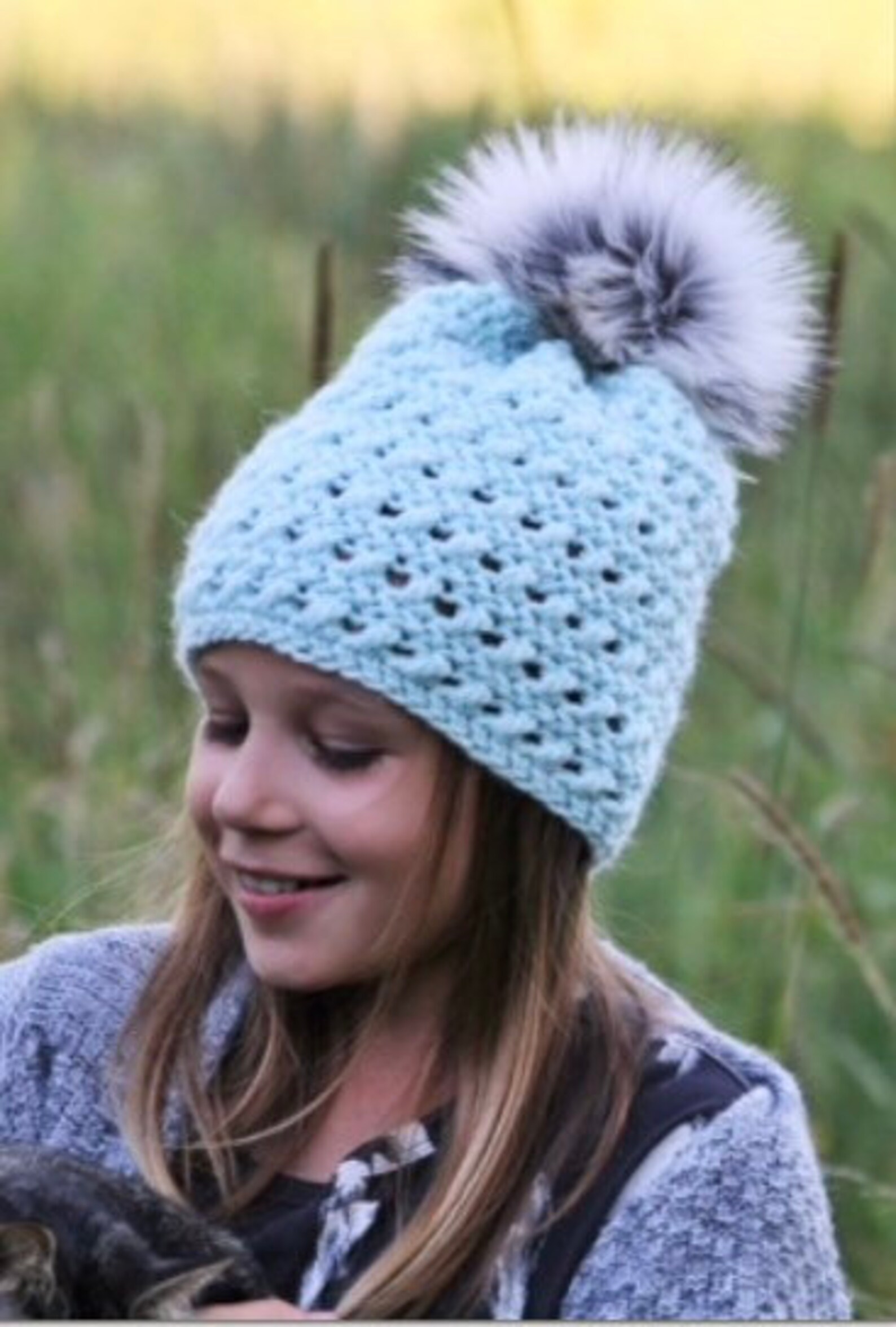 CROCHET PATTERN the Blue Sky Beanie Pattern Crochet Hat - Etsy
