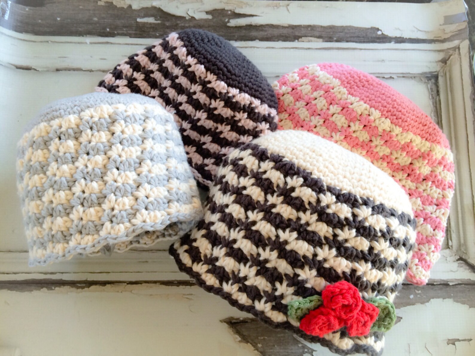 Crochet Hat Pattern the Hadley Crochet Hat Pattern in 4 | Etsy