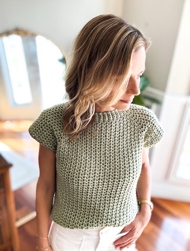 Cashtan Crochet Sweater Pattern, Top Down, Short & Long Sleeve ...