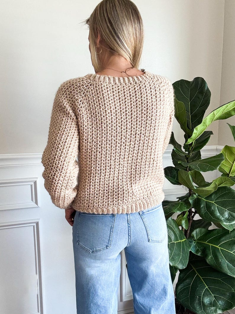 Cashtan Crochet Sweater Pattern, Top Down, Short & Long Sleeve ...