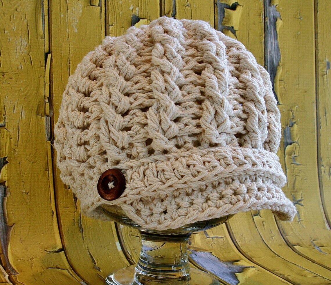 Crochet Newsboy Hat Pattern Cabled Newsboy Hat Pattern - Etsy