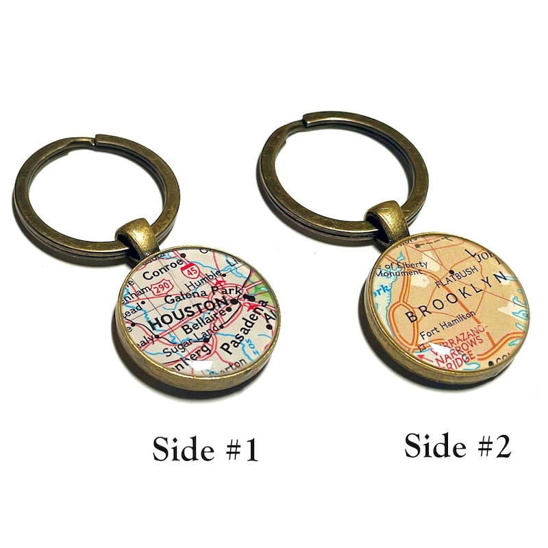 Custom City Map Keychain - Etsy