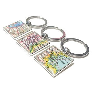 Custom Map Keychain: Personalized Location Keepsake, Travel Gift - Etsy