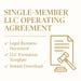 Single-member LLC Operating Agreement | Legal Business Document | LLC ...